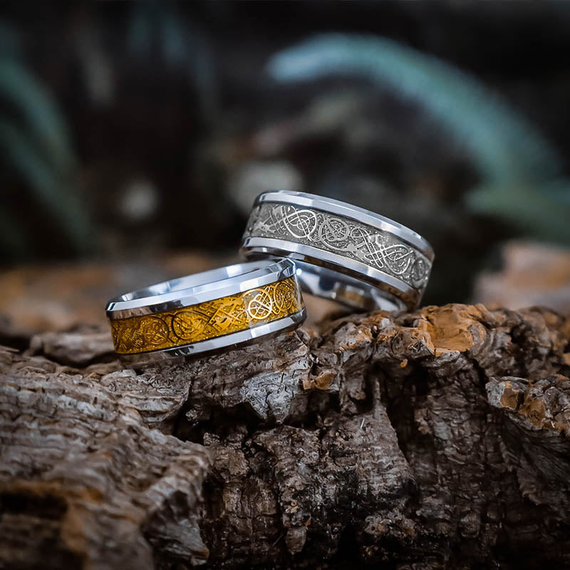 Viking Ornamental Ring - Norse Viking Wedding Band Jewelry