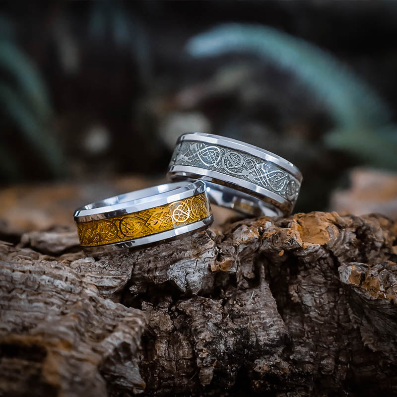 Viking Ornamental Ring - Norse Viking Wedding Band Jewelry