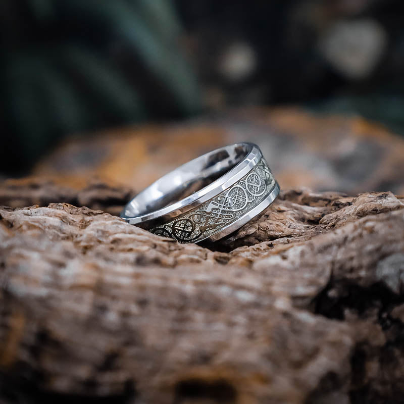 Viking Ornamental Ring - Norse Viking Wedding Band Jewelry