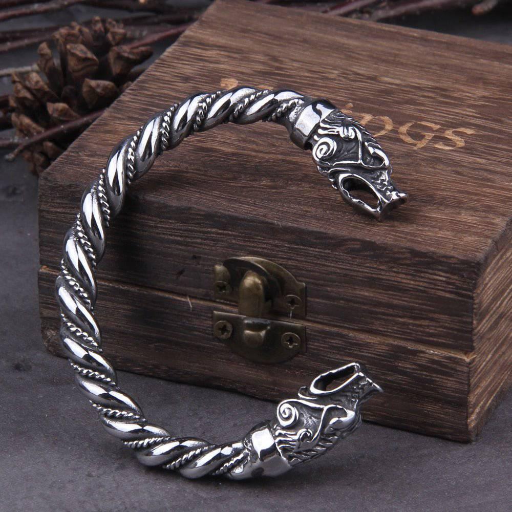 Viking Dragon Arm Ring - Norse Nidhoggr / Fafnir Bracelet