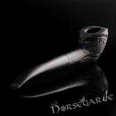 Handcarved Raven Smoking Pipe - Oak
