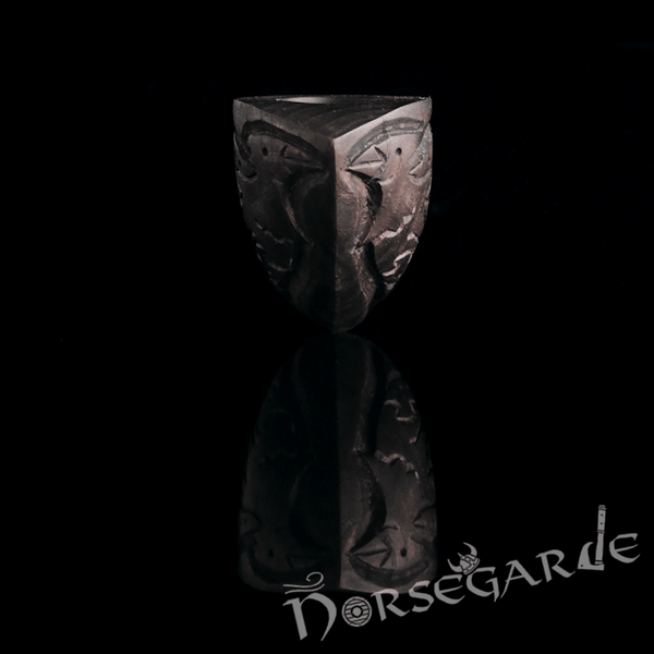 Handcarved Raven Smoking Pipe - Oak